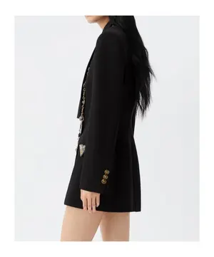Versace Satin Shawl Double-breasted Blazer