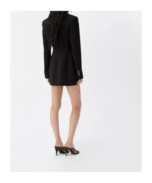 Versace Satin Shawl Double-breasted Blazer