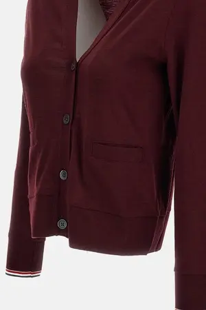 Thom Browne V-neck Cardigan With Signature Striped Detail