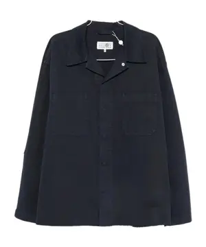 MAISON MARGIELA Concealed-fastening Patch-pocket Shirt Jacket - Black