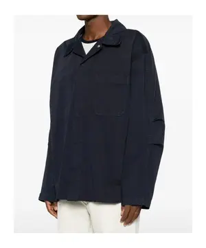 MAISON MARGIELA Concealed-fastening Patch-pocket Shirt Jacket - Black