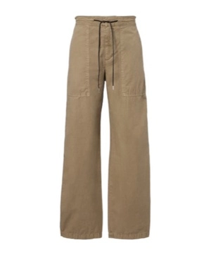FRAME Gallery Cotton Wide-leg Pants - Grey