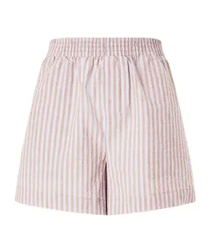 Varley Vertical Stripe Seersucker Pull-on Shorts - No