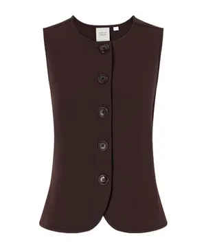 Varley Sleeveless Button-front Waistcoat