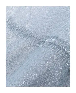 Brunello Cucinelli Metallic-threading Frayed Scarf