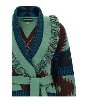 Alanui Icon Cardigan With Shawl Collar And Fringe