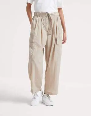 Brunello Cucinelli Monili-trim High-waisted Cargo Trousers