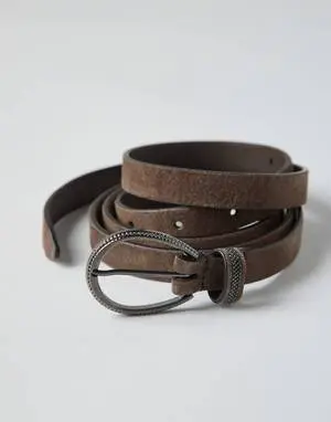 Brunello Cucinelli Monili Chain-detail Leather Belt