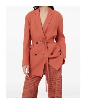 Brunello Cucinelli Double Breasted Suit With Monili Chain Detail