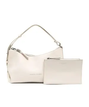 Brunello Cucinelli Logo-stamp Leather Top-handle Bag
