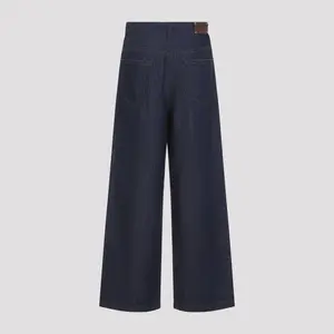 Dries Van Noten Pleated Wide-leg Jeans - Indigo