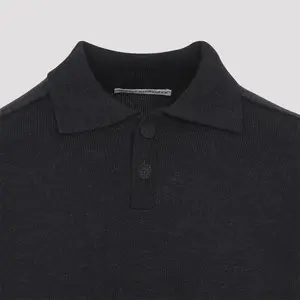 Studio Nicholson Long-sleeve Knitted Polo Shirt