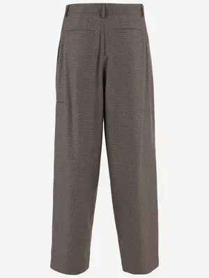 DARKPARK Houndstooth Checked Wide-leg Trousers