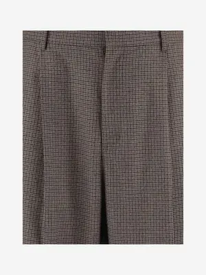 DARKPARK Houndstooth Checked Wide-leg Trousers