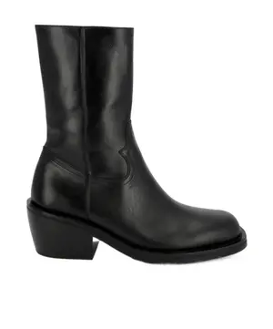 Dries Van Noten High Leather Boots - Black