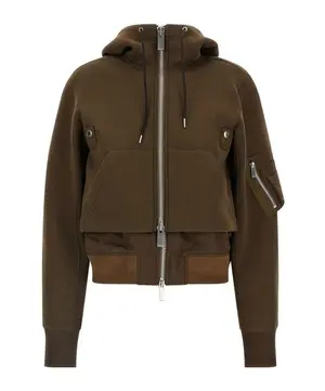 Sacai Sponge Sweat Panelled Hoodie