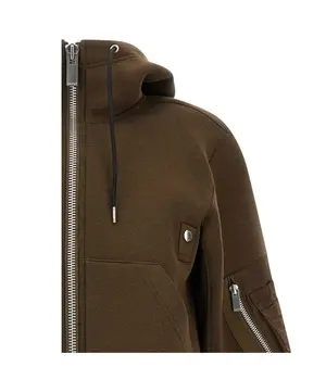 Sacai Sponge Sweat Panelled Hoodie
