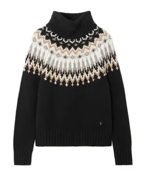 Bogner Ingrid Fair Isle Cashmere Turtleneck Sweater
