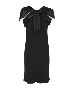 Alberta Ferretti Bow-detail Dress - Black