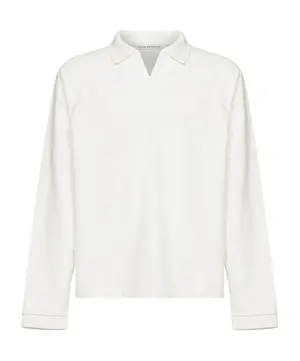 Studio Nicholson Open Collar Long Sleeve Polo Shirt