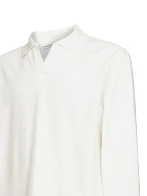 Studio Nicholson Open Collar Long Sleeve Polo Shirt