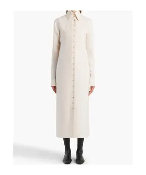 Khaite Ivanna Shirtdress - Cream