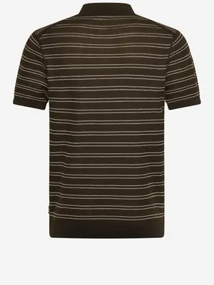 Hugo Boss Narciso Striped Knit Polo Shirt
