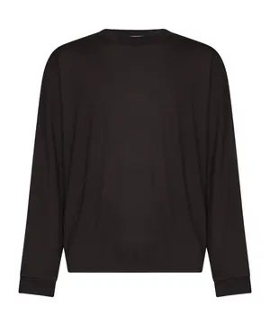 Studio Nicholson Long-sleeved Jersey T-shirt - Black