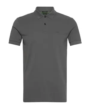 Hugo Boss Logo Short-sleeve Polo Shirt - Grey
