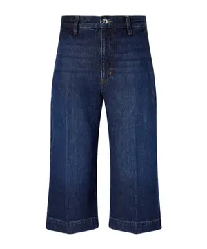FRAME High-waisted Straight Leg Cropped Denim Pants