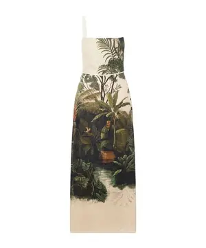 Johanna Ortiz Andean Mythology Printed Linen Maxi Dress - No