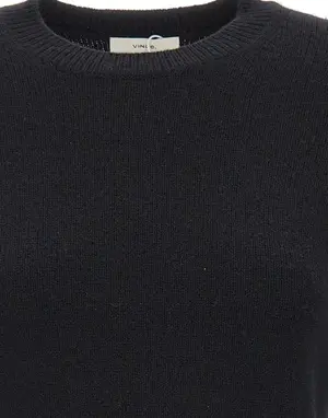 Vince Ribbed Short Sleeve Knit Sweater