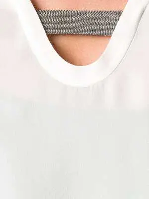 Brunello Cucinelli V-neck Silk Blouse