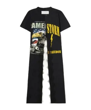 CONNER IVES Unique Spliced T-shirt - Black