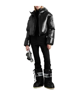 Aztech Mountain Daisy Nuke Cropped Quilted Glossed-shell Down Jacket