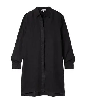 JAMES PERSE Linen Midi Shirt Dress