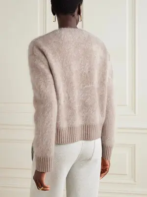 JAMES PERSE Brushed-cashmere Relaxed-fit Sweater