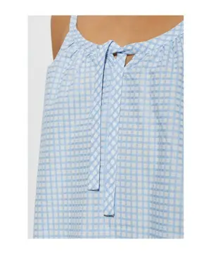Posse Lila Gingham Mini Dress - Blue Plaid