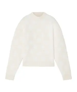 Aztech Mountain Snowflake Pattern Knit Sweater - No