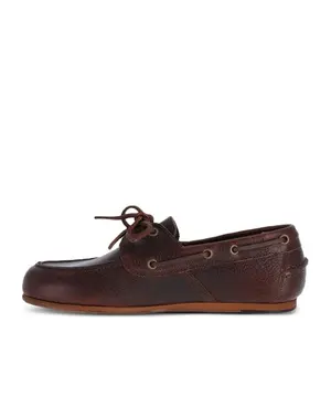SEBAGO Moccasin Flats With Lace-up Detailing - Brown