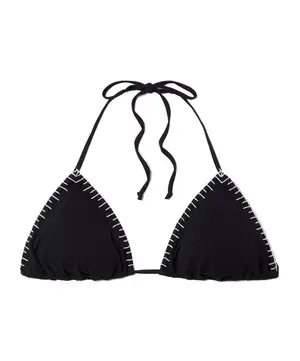 Marysia Puffercloth Triangular Bikini Top