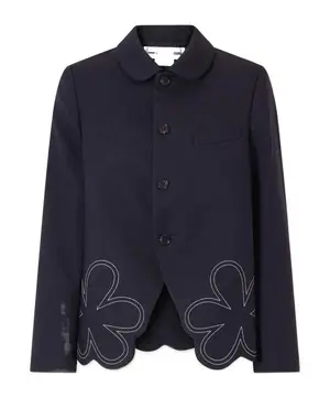 Comme Des Garçons Embroidered Gabardine Blazer