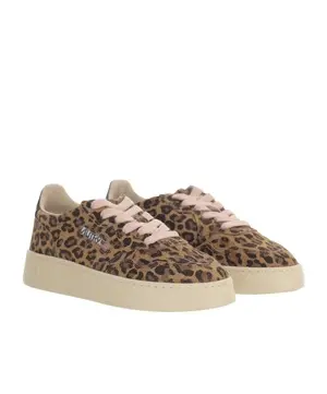 AUTRY Leopard Print Suede Lace-up Sneakers