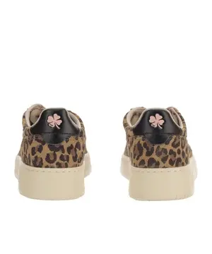 AUTRY Leopard Print Suede Lace-up Sneakers