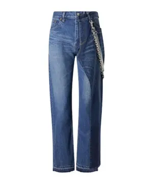 Junya Watanabe Embellished Paneled Straight-leg Jeans