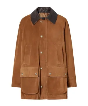 NILI LOTAN Kedem Suede And Leather-trimmed Parka - Brown