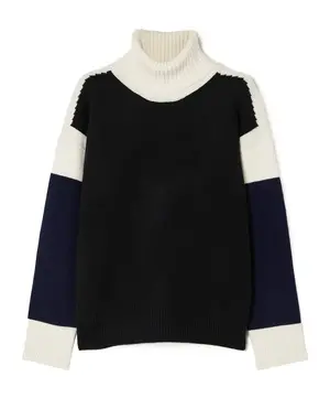 Aztech Mountain Bayer Color-block Wool-blend Turtleneck Sweater