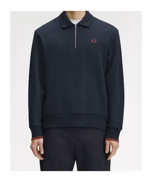 Fred Perry Half Zip Collared Sweatshirt