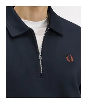 Fred Perry Half Zip Collared Sweatshirt
