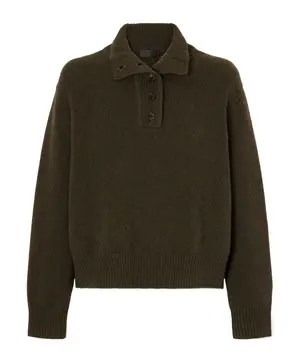 NILI LOTAN Renata" Wool Oversized Sweater With Button Detail